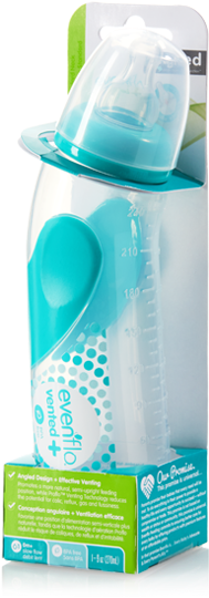 Vented Plus Angled Bottles 9oz 1pk 2png - Bottle (550x550), Png Download