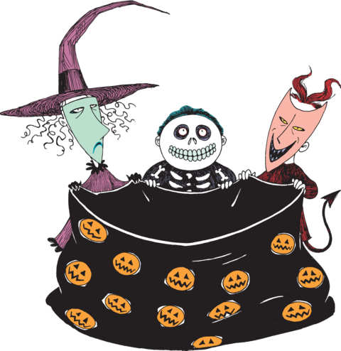 Eknj7kv - Nightmare Before Christmas Sticker Book (480x494), Png Download