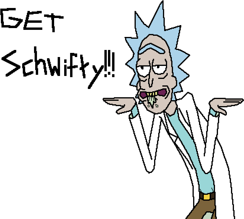 Pixilart Get Schwifty - Cartoon (1000x800), Png Download
