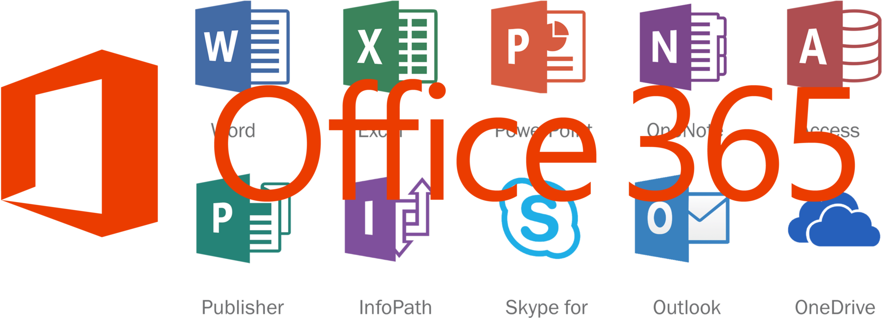 Office365 Logo - Microsoft Onenote (2048x709), Png Download