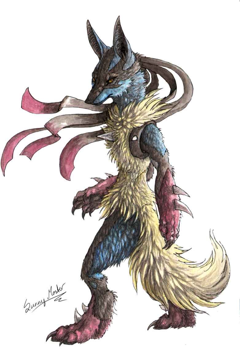 Mega Lucario - Pokemon Lucario In Real Life (800x1188), Png Download