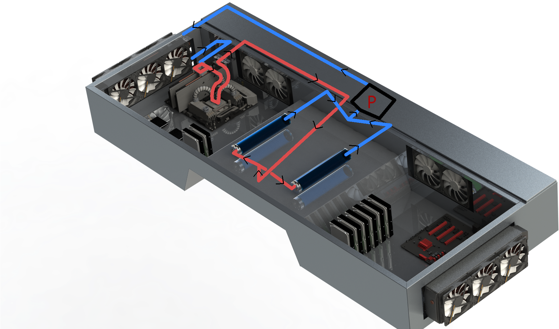 Computer Case Desk - Deskmod Overclock (1920x1080), Png Download
