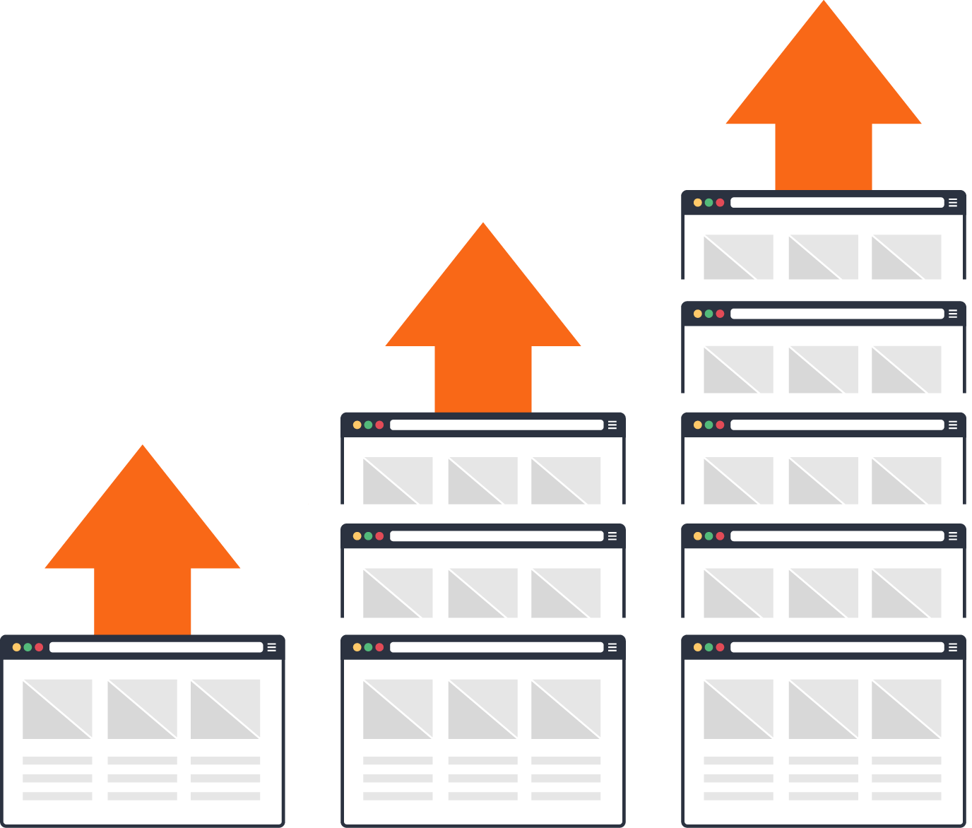 Scale Up - Diagram (1376x1172), Png Download