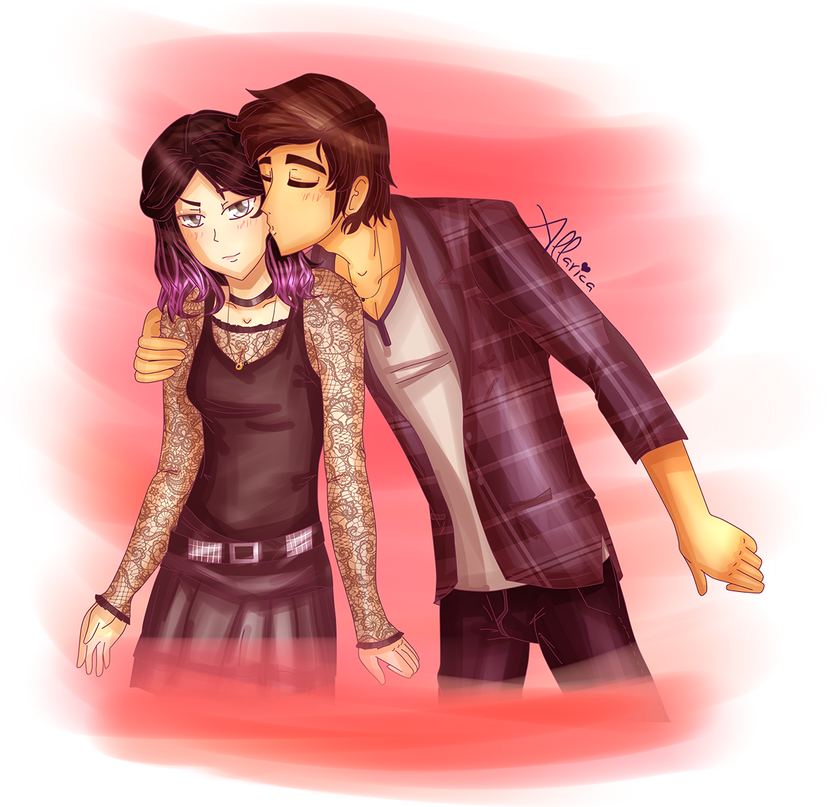 Allarica - Jade And Beck Fan Art (1200x1171), Png Download