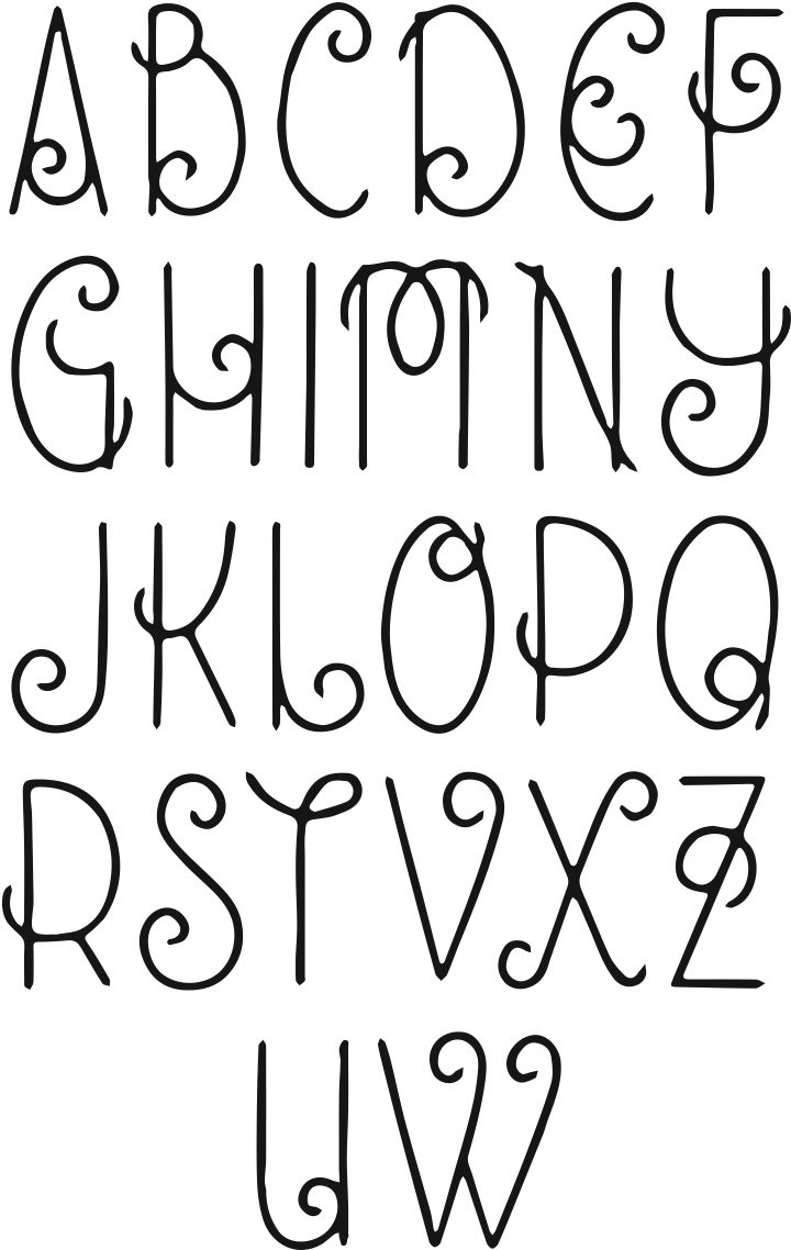 Transparent Alphabet Letters Transparent Background - Calligraphy ...