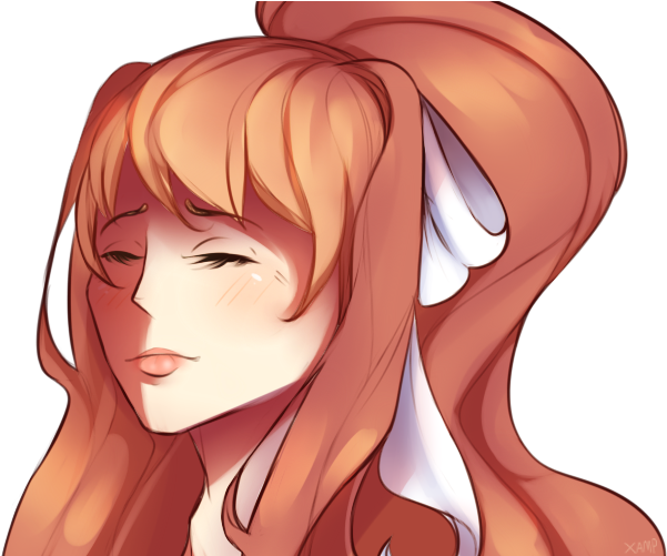 Just Monika - Cartoon (734x500), Png Download