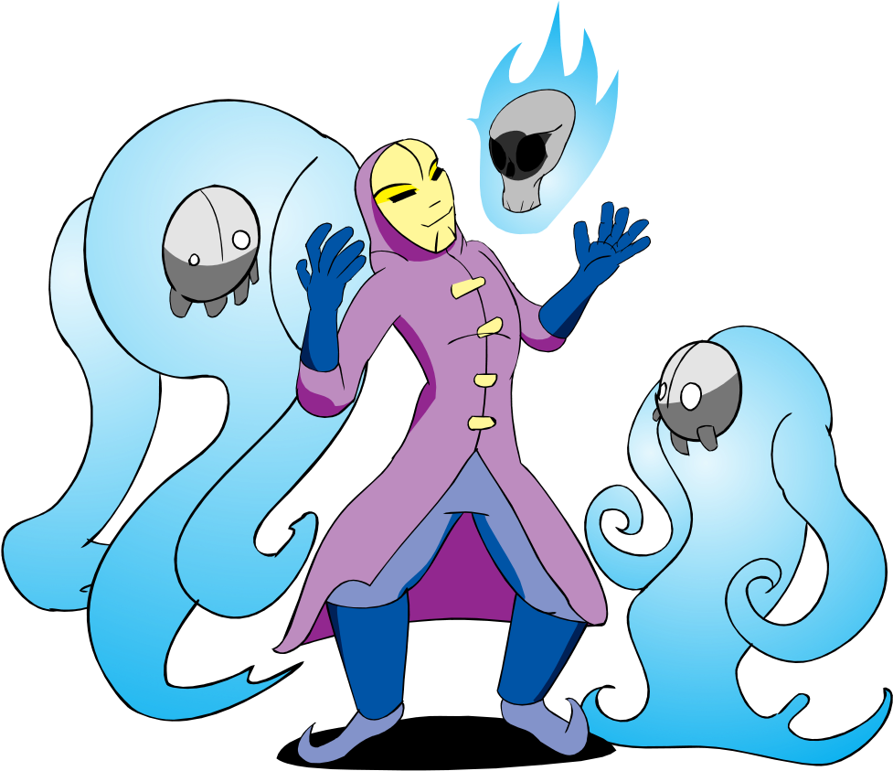 Necromancer - Cartoon (1000x1000), Png Download