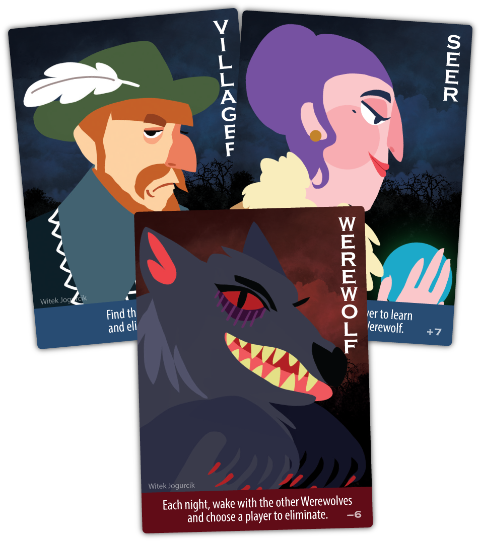 Ultimate Werewolf Alternate Art Packs - Werewolf Game Illustration Pack ...