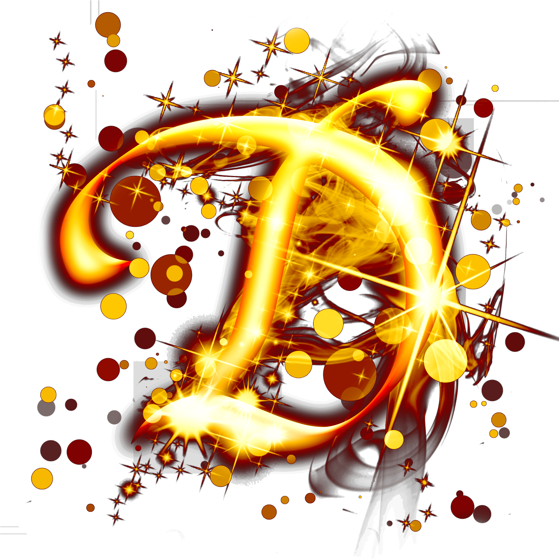 Gold Light Effect Word Art Letters Png And Psd - Graphic Design ...