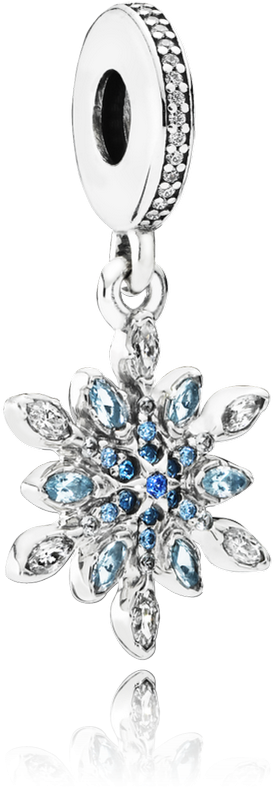 Crystalized Snowflake, Blue Crystals & Clear Cz - Pandora Crystalized ...