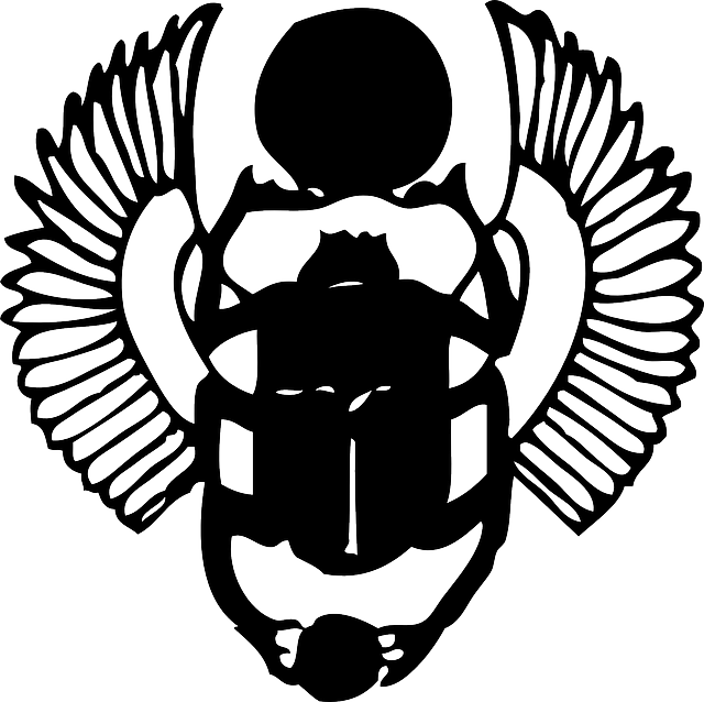 Outline, Egypt, Automatic, Ancient, Scarab, Egyptian - Scarab Clip Art ...