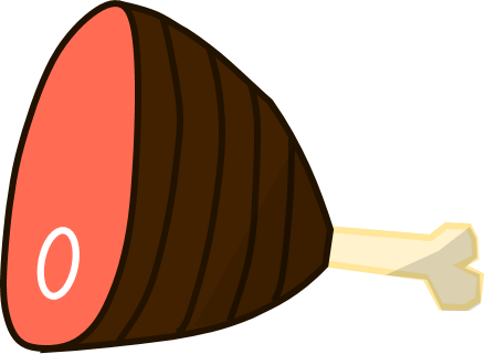 Rc Ham - Cartoon Ham Png (439x320), Png Download