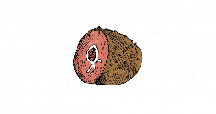 Ham - Illustration (750x396), Png Download