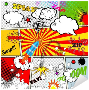 Download Set Of Retro Comic Book Vector Design Elements, Thought - Mein ...