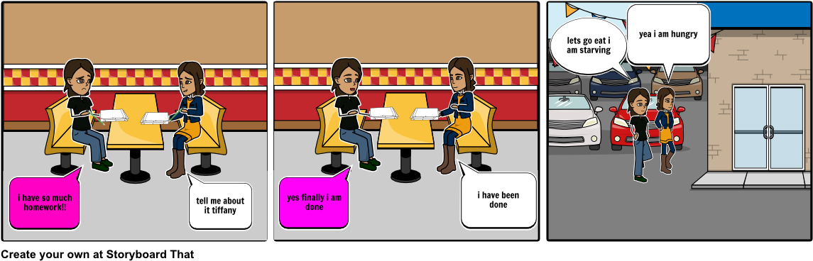 Tiffany And Kiera - Cartoon (1164x385), Png Download
