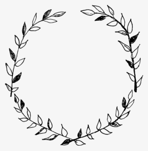 Hand Drawn Oval Wreath Frame - Hand Drawn Wreath Png PNG Image ...