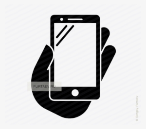 Phablet In Hand Vector Icon Clip Art Freeuse Library - Mobile Wireless ...