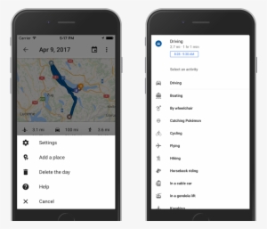 Your Timeline Feature On Google Maps - Google Map Iphone Timeline PNG ...