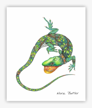 Chameleon Print By Nora Butler - Nora Butler Designs PNG Image ...