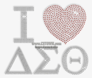 I Heart Delta Sigma Theta Rhinestone Design Pattern - Delta Sigma Theta ...