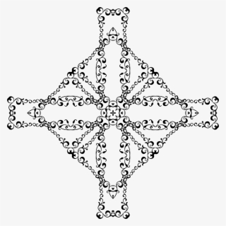 This Free Icons Png Design Of Elegant Cross 2 - Line Art PNG Image ...