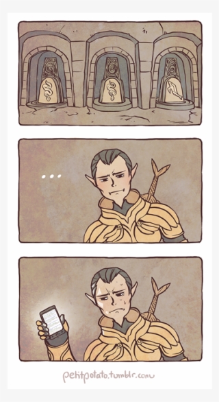 My Highly Realistic Approach To Playing Skyrim - Cartoon PNG Image ...