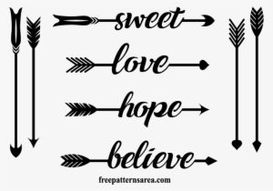 View Larger Image Arrows Word Graphic Vector Stencil - Stencil PNG ...