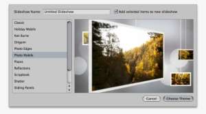 Slideshow Settings & Publishing - Iphoto Slideshow Theme PNG Image ...