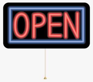 Now Open Sign - Blue PNG Image | Transparent PNG Free Download on SeekPNG