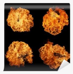 High Resolution Fire Explosion Isolated On Black Background - Fire PNG ...