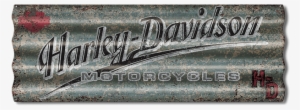 Harley-davidson Rustic Blue Corrugated Metal Sign - Harley Davidson ...