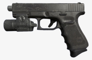 Glock 19 With Attached Pistol Flashlight - Timecop Beretta PNG Image ...