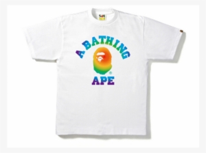 Bape "rainbow Ape Head Printed" T-shirt - Bape L/s PNG Image ...