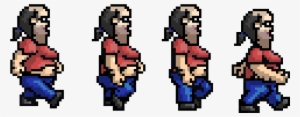 Game Walk Cycle - Pixel Character Walk Cycle PNG Image | Transparent ...