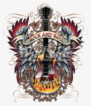 Rock And Roll Guitar - Angel Rock Guitarra PNG Image | Transparent PNG ...