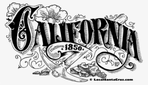 California Local Santa Cruz - California Drawing PNG Image ...