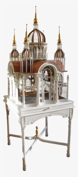 Large Painted And Gilded Bird Cage On Stand PNG Image | Transparent PNG ...