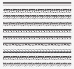 Metal Rebars Set On Transparent Background - Rebar Transparent ...
