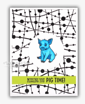 Missing You Pig Time Card By Understand Blue - Cartoon PNG Image ...