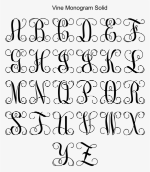 Vine Monogram Sample Fonts PNG Image | Transparent PNG Free Download on ...