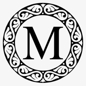 M Circle Monogram Clip Art At Clker - Letter M In Circle PNG Image ...