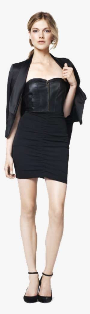 Fashion Model Png - Victoria Beckham Black And White Dress PNG Image ...
