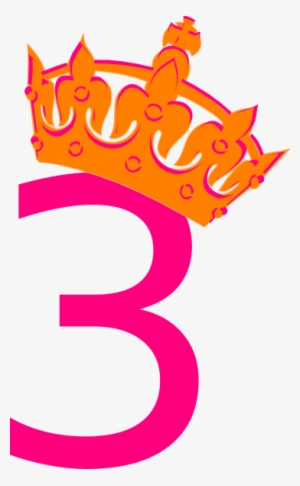 Pink Number 3 Clipart