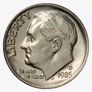 1985 Dime - One Dime Coin 1985 PNG Image | Transparent PNG Free ...
