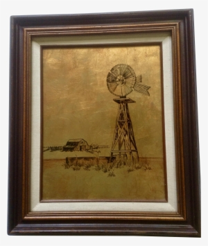 Lorna Cruse Windmill At The Water Well On Rural Ranch, - Picture Frame ...