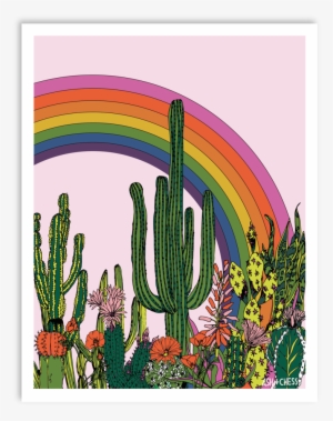 Rainbow Cactus Print - Rainbow Cactus PNG Image | Transparent PNG Free ...