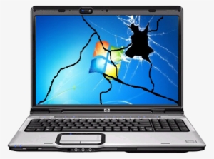 Broken Laptop Screen - Hp Pavilion Dv9700 PNG Image | Transparent PNG ...