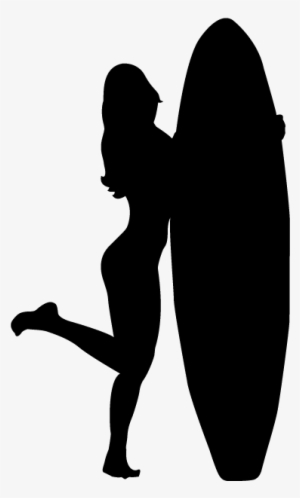 Surfer Girl Silhouette At Getdrawings - Silhueta De Surfista PNG Image ...