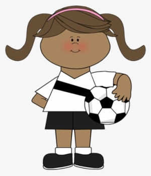 Kids Soccer Ball Clipart Free Images - Cartoon Girl Soccer Players PNG ...