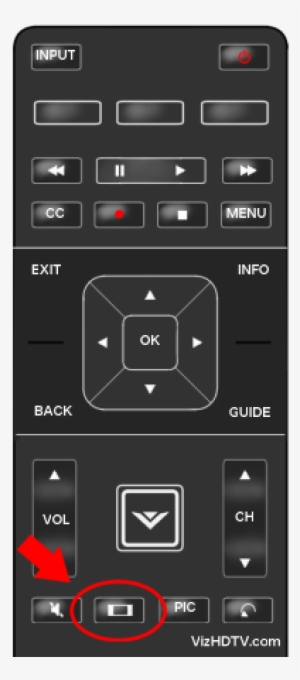 Download Wide Button On A Vizio Remote - Vizio Tv Remote Input ...